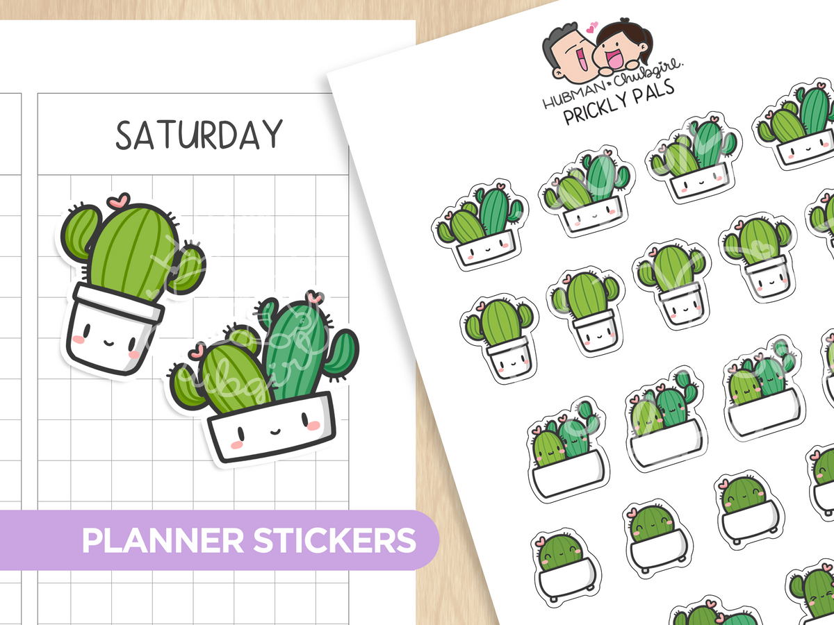 Prickly Pals Planner Stickers – Hubman and Chubgirl
