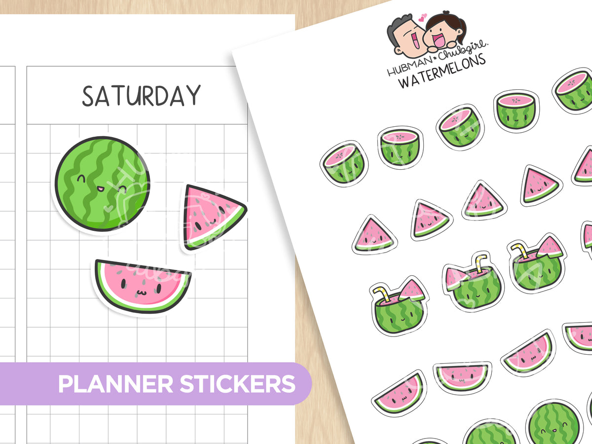 Watermelons Planner Stickers – Hubman and Chubgirl