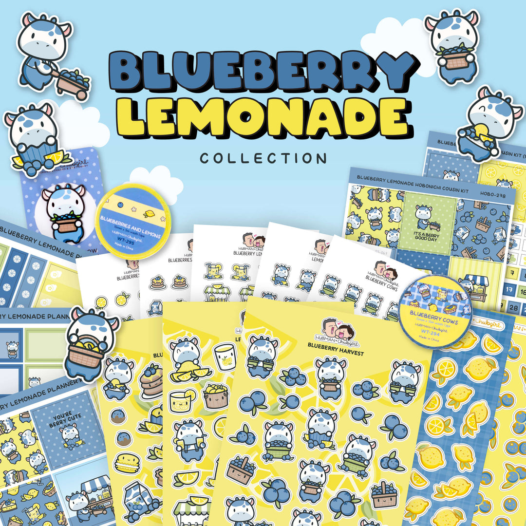 Blueberry Lemonade Die Cut Stickers (Set of 5) – Hubman and Chubgirl