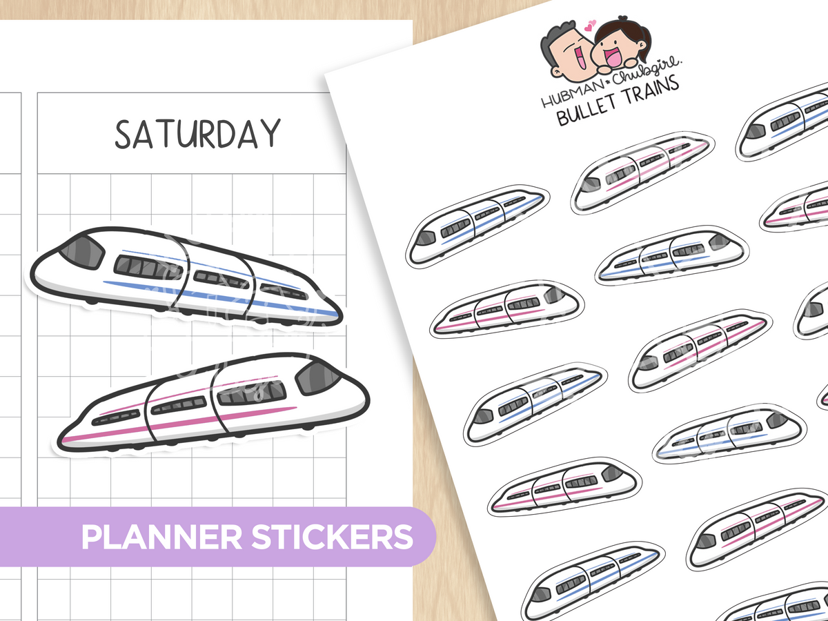 Bullet Trains Planner Stickers – Hubman and Chubgirl