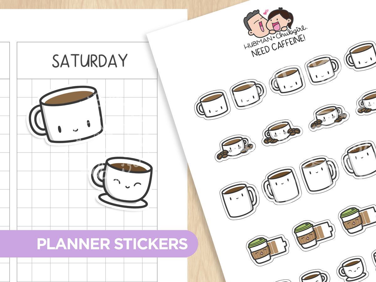 Need Caffeine Planner Stickers – Hubman and Chubgirl