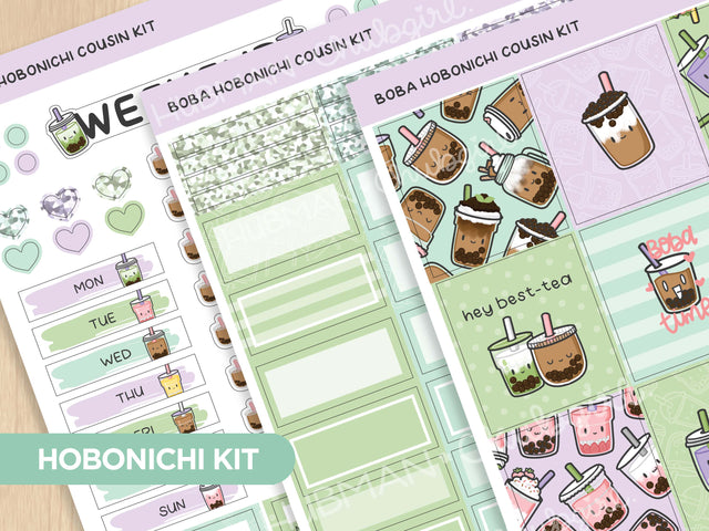 Boba Theme Hobonichi Cousin Weekly Kit (Set of 3) – Hubman and Chubgirl