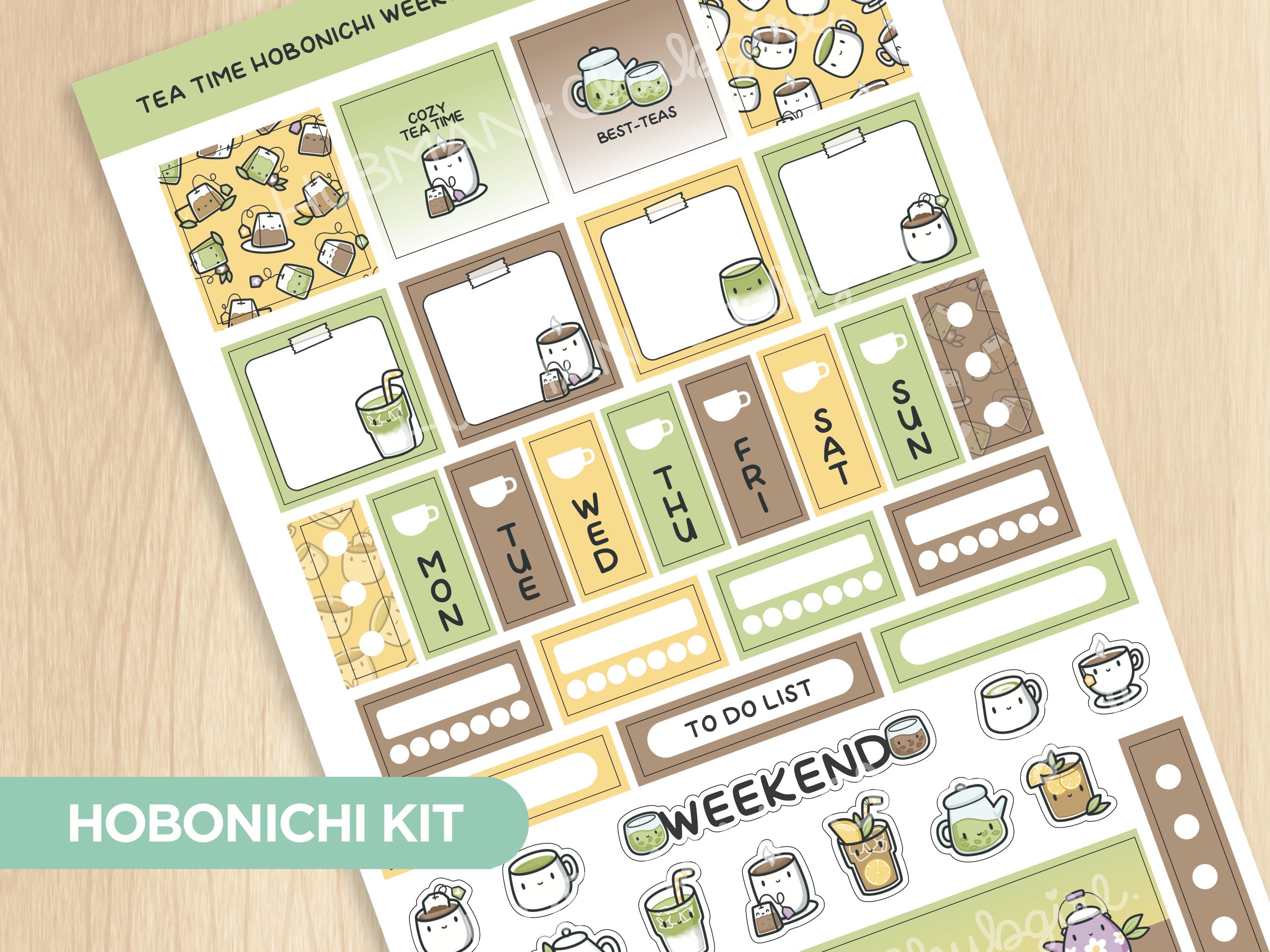 Tea Time Theme Hobonichi Weeks Kit – Hubman and Chubgirl