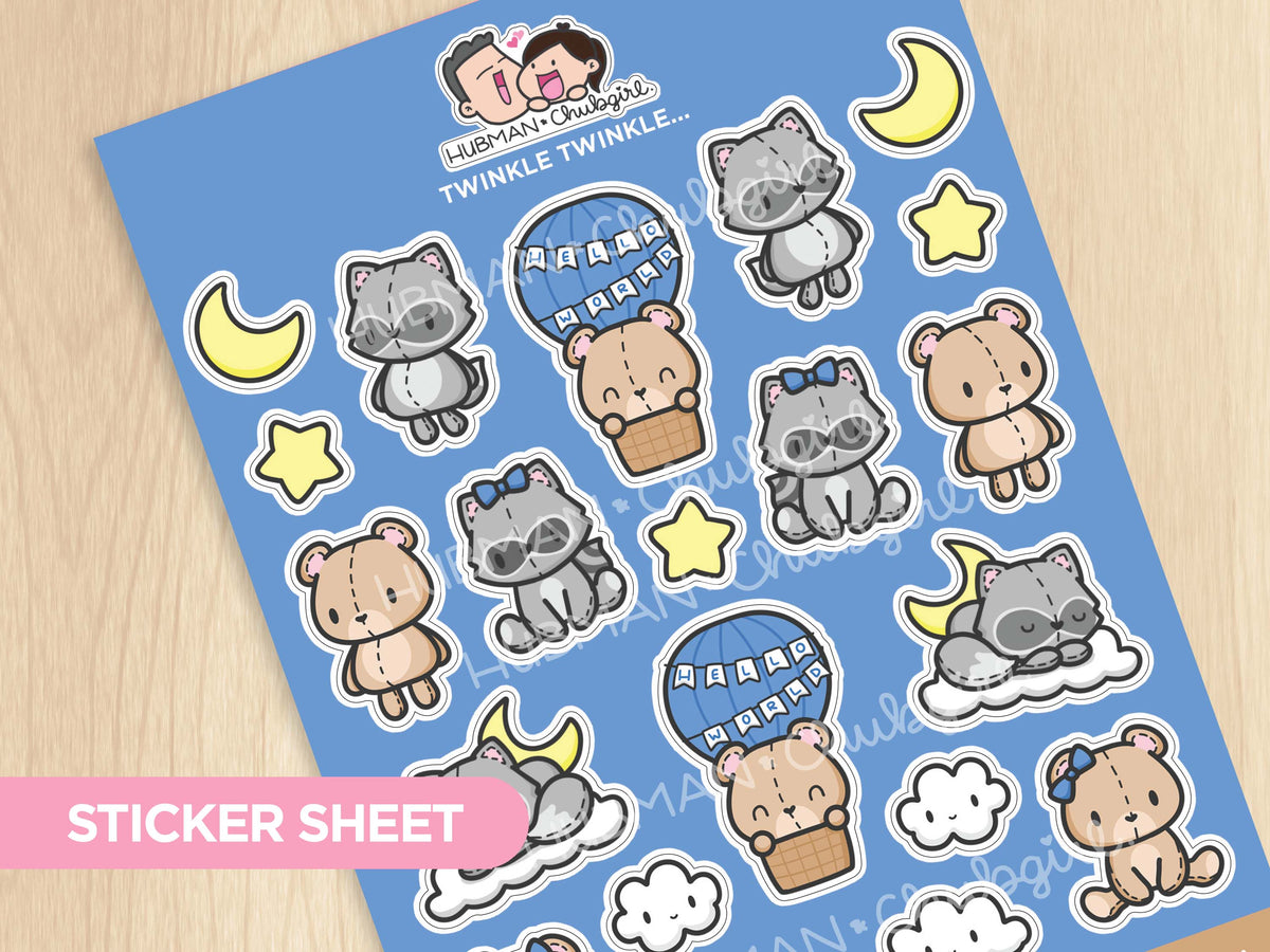 Twinkle Twinkle Sticker Sheet – Hubman and Chubgirl