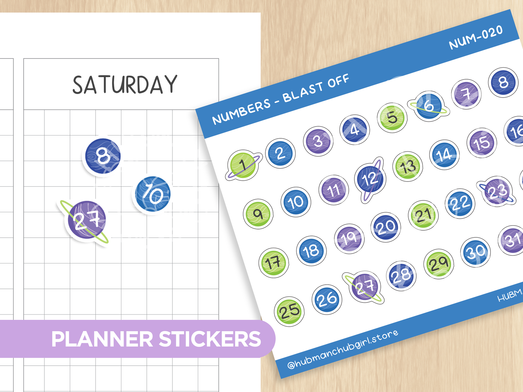 Numbers - Blast Off Planner Stickers – Hubman and Chubgirl