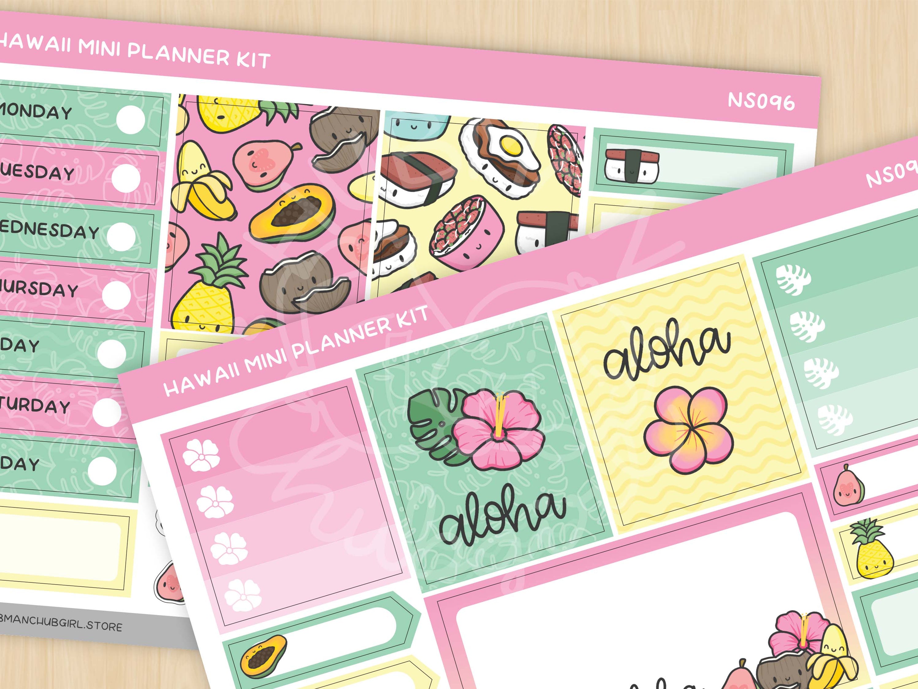 Hawaii Mini Planner Kit (Set of 2) – Hubman and Chubgirl
