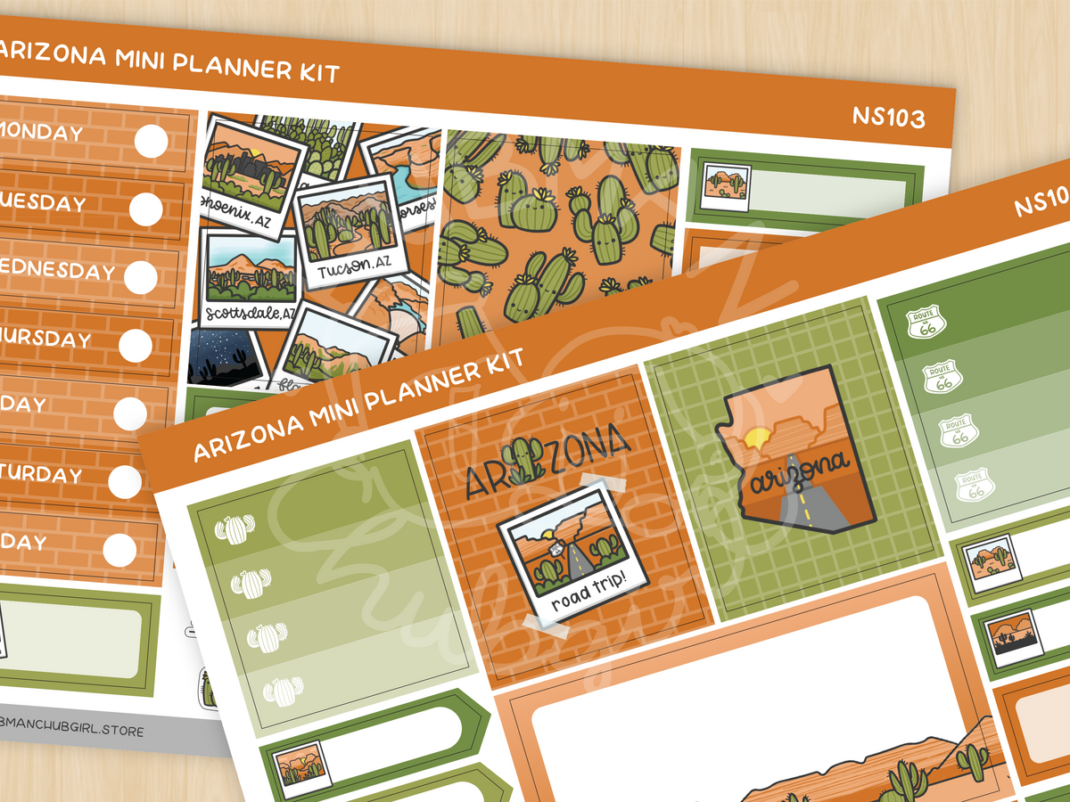 Arizona mini planner kit (set of 2) – Hubman and Chubgirl