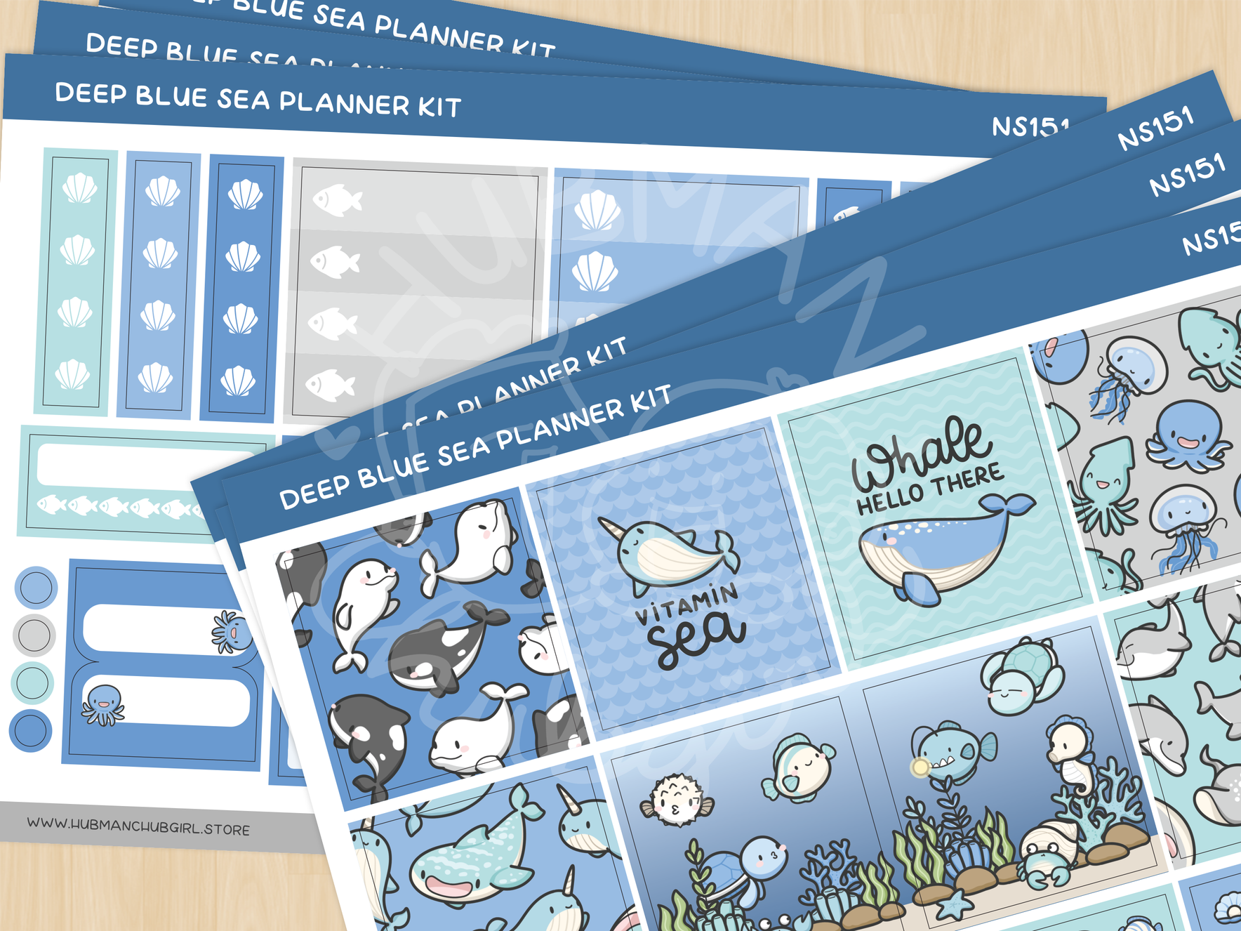 Deep Blue Sea Planner Kit (Set of 6) – Hubman and Chubgirl