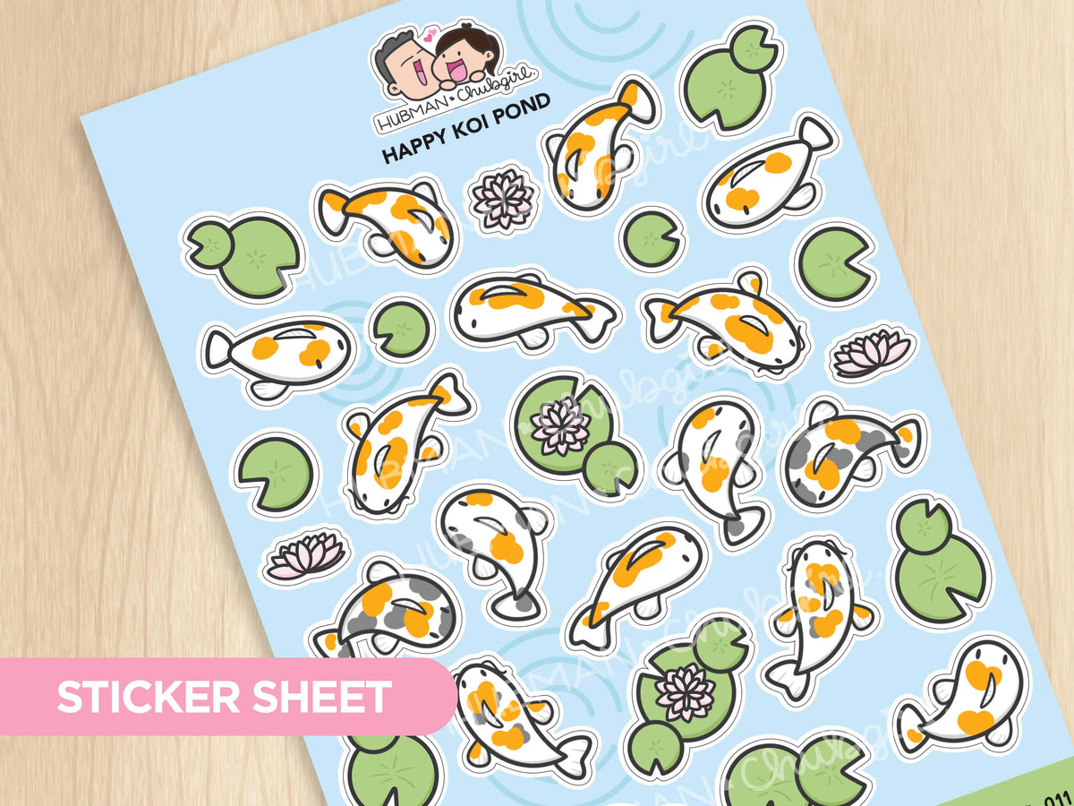 Sticker Sheet - Happy Koi Pond! – Hubman and Chubgirl
