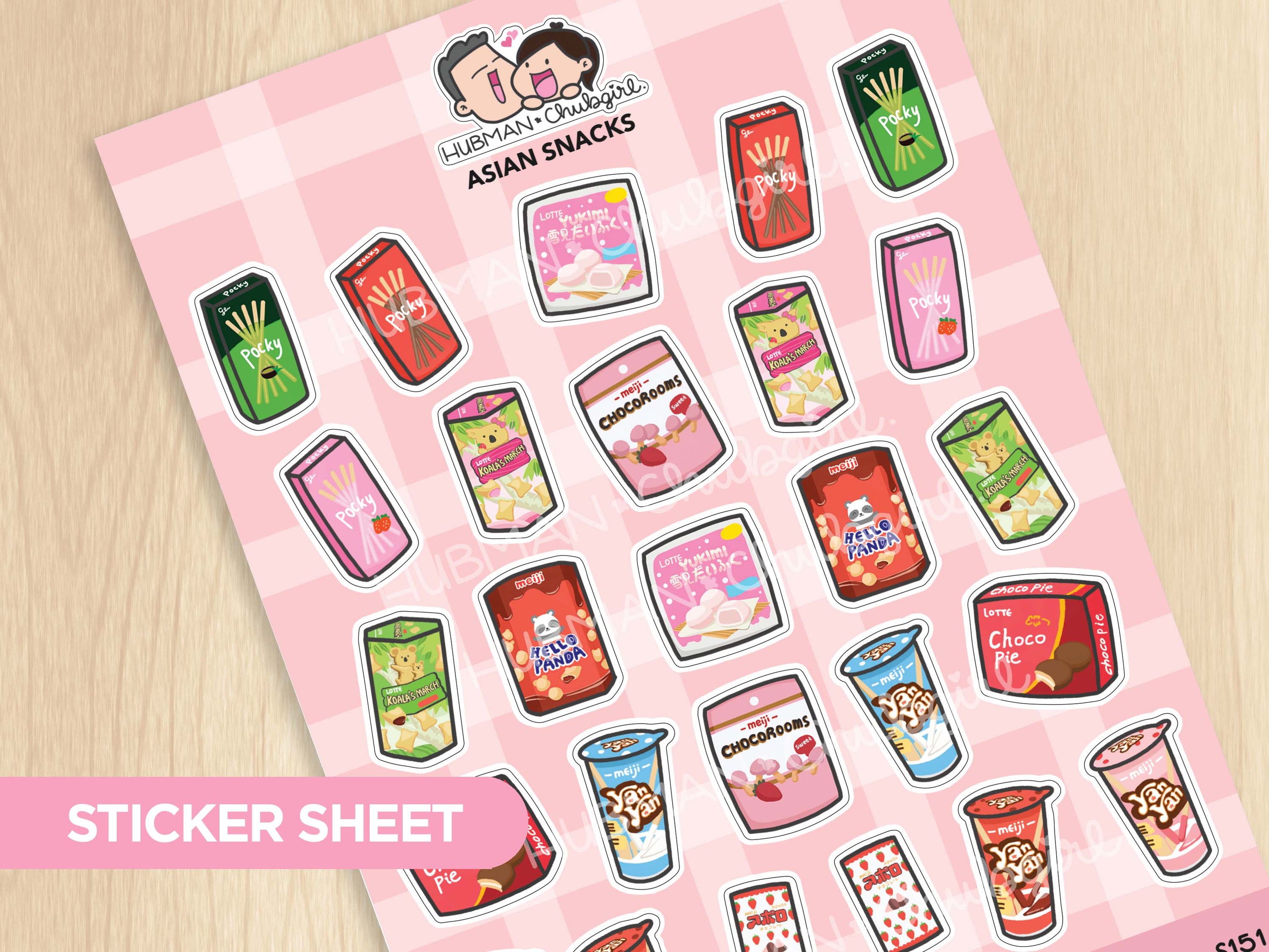 Sticker Sheet - Asian Snacks – Hubman and Chubgirl