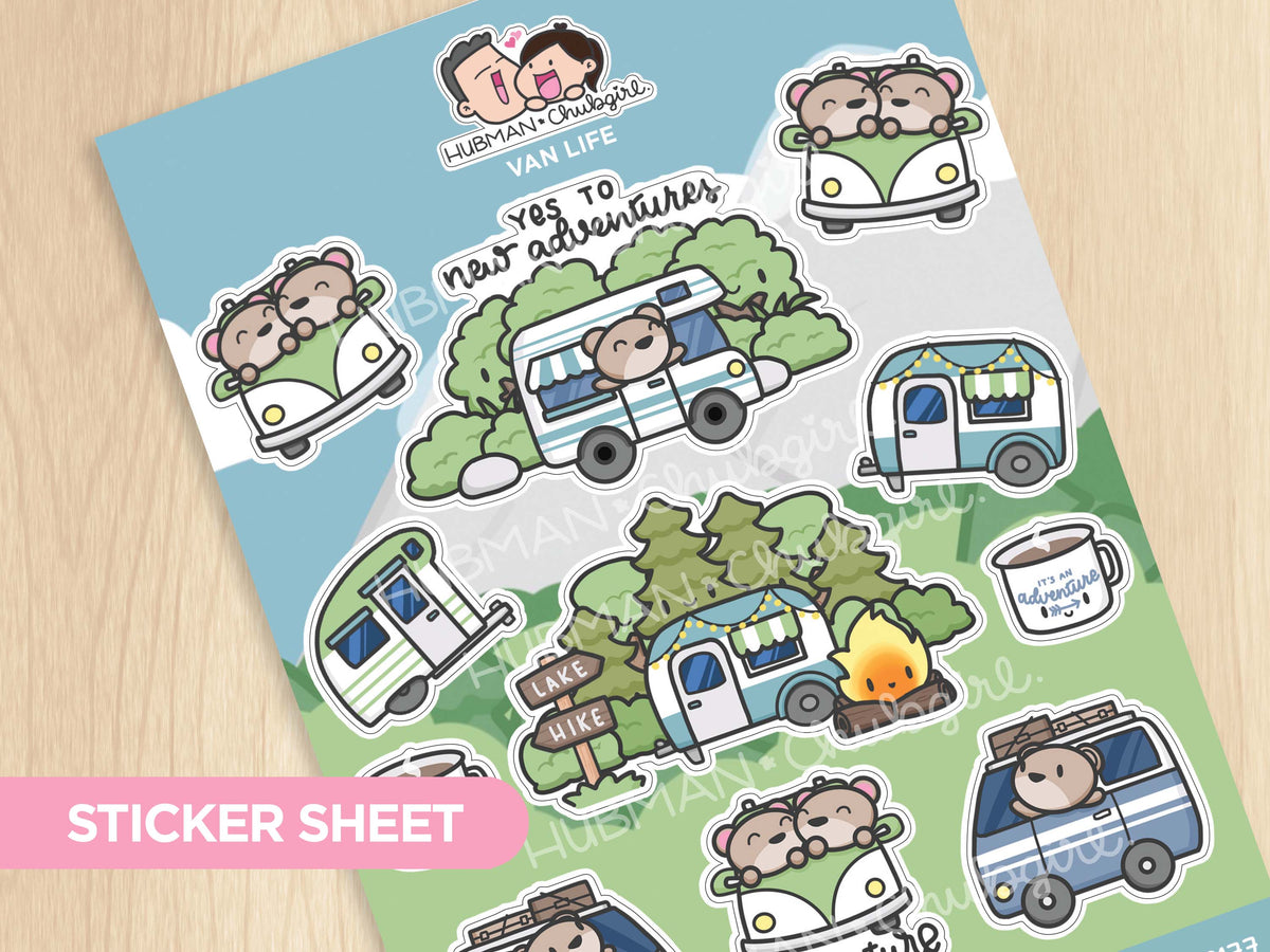 Van Life Sticker Sheet – Hubman and Chubgirl