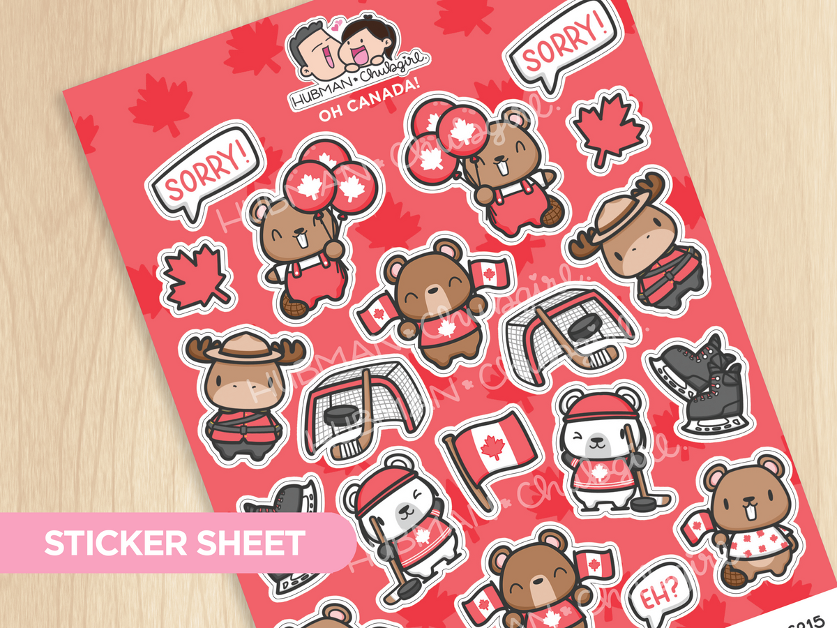 Oh Canada! Sticker Sheet – Hubman and Chubgirl