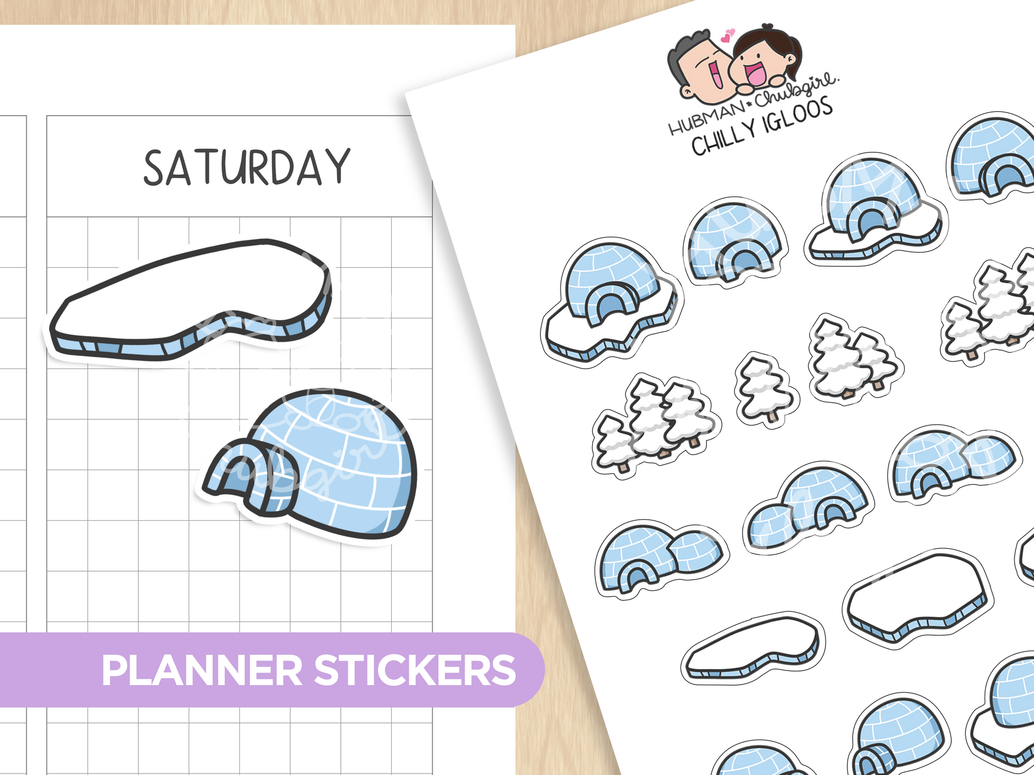 Chilly Igloos Planner Stickers – Hubman and Chubgirl