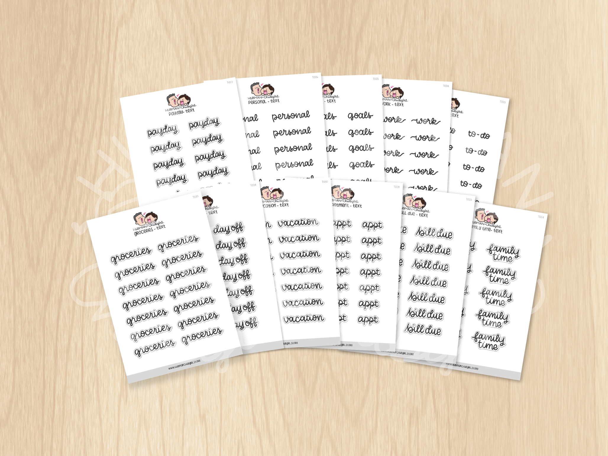 Rainbow Llamas Planner Kit (Set of 6) – Hubman and Chubgirl