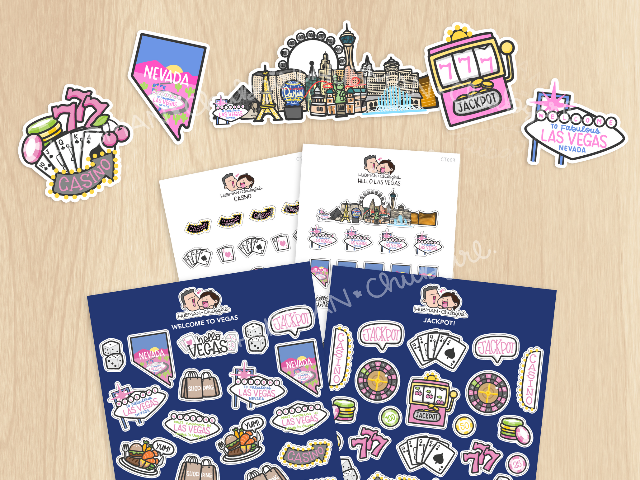 Las Vegas Sticker Set – Hubman and Chubgirl
