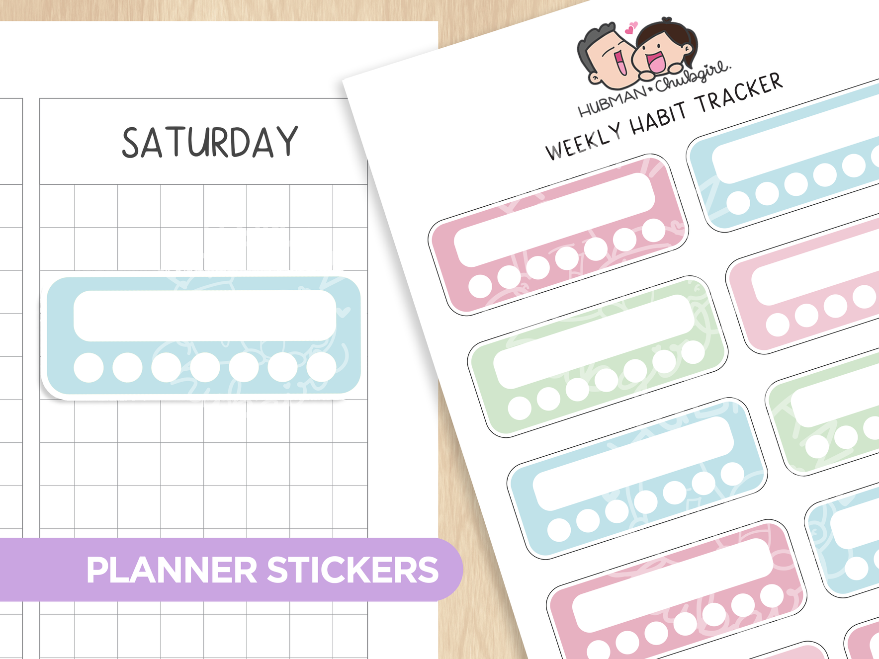 Weekly Habit Tracker - Sweets Town Theme Palette – Hubman and Chubgirl
