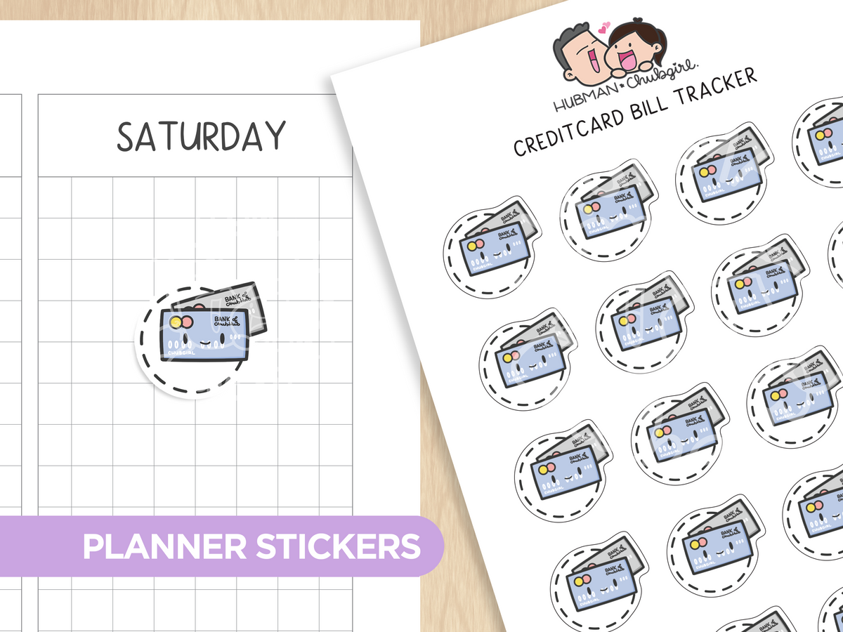 Creditcard Bill Tracker Planner Stickers – Hubman and Chubgirl