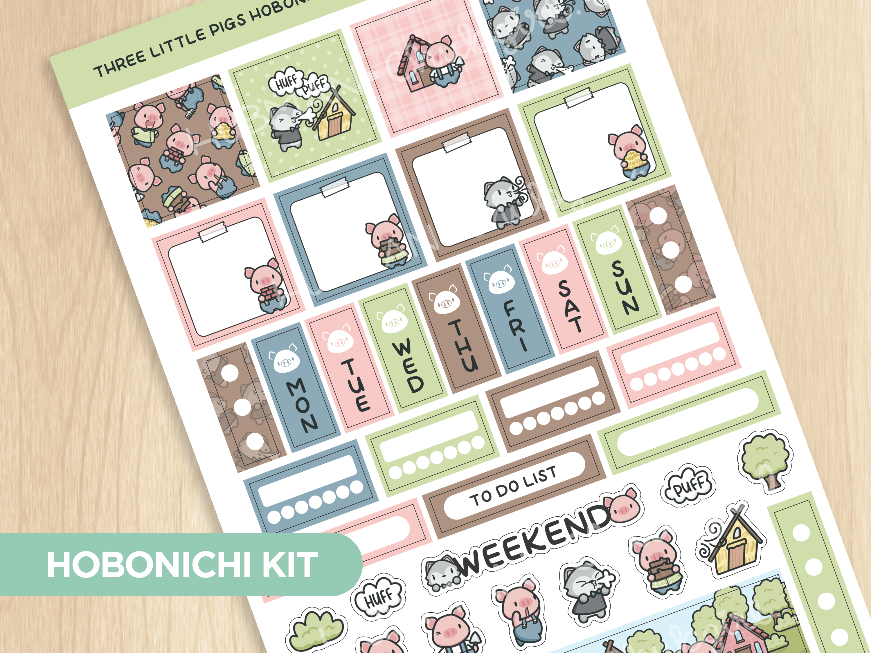 Three Little Pigs Hobonichi Weeks Kit – Hubman and Chubgirl