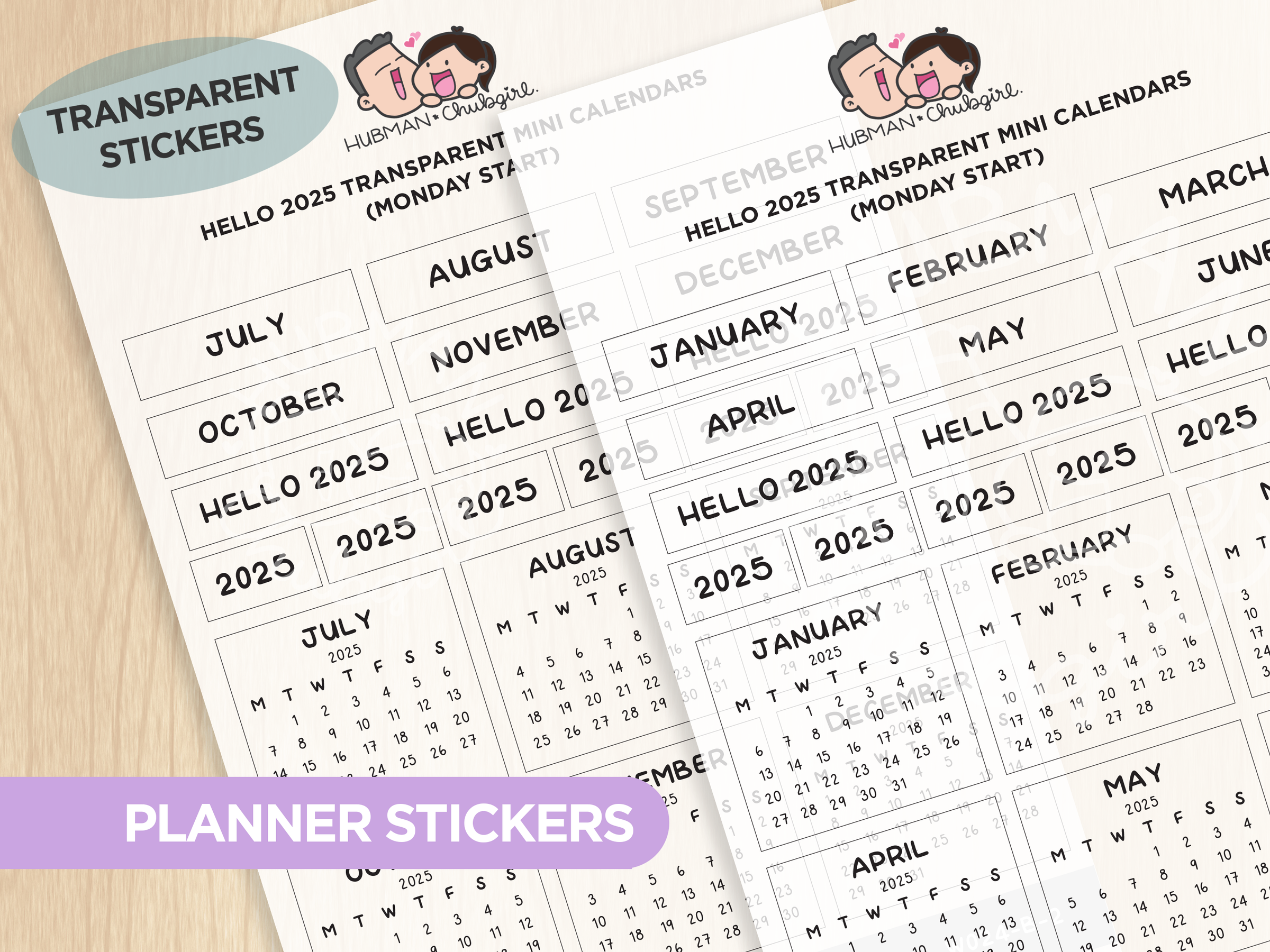 Vinyl Sticker Sheets – Hubman and Chubgirl