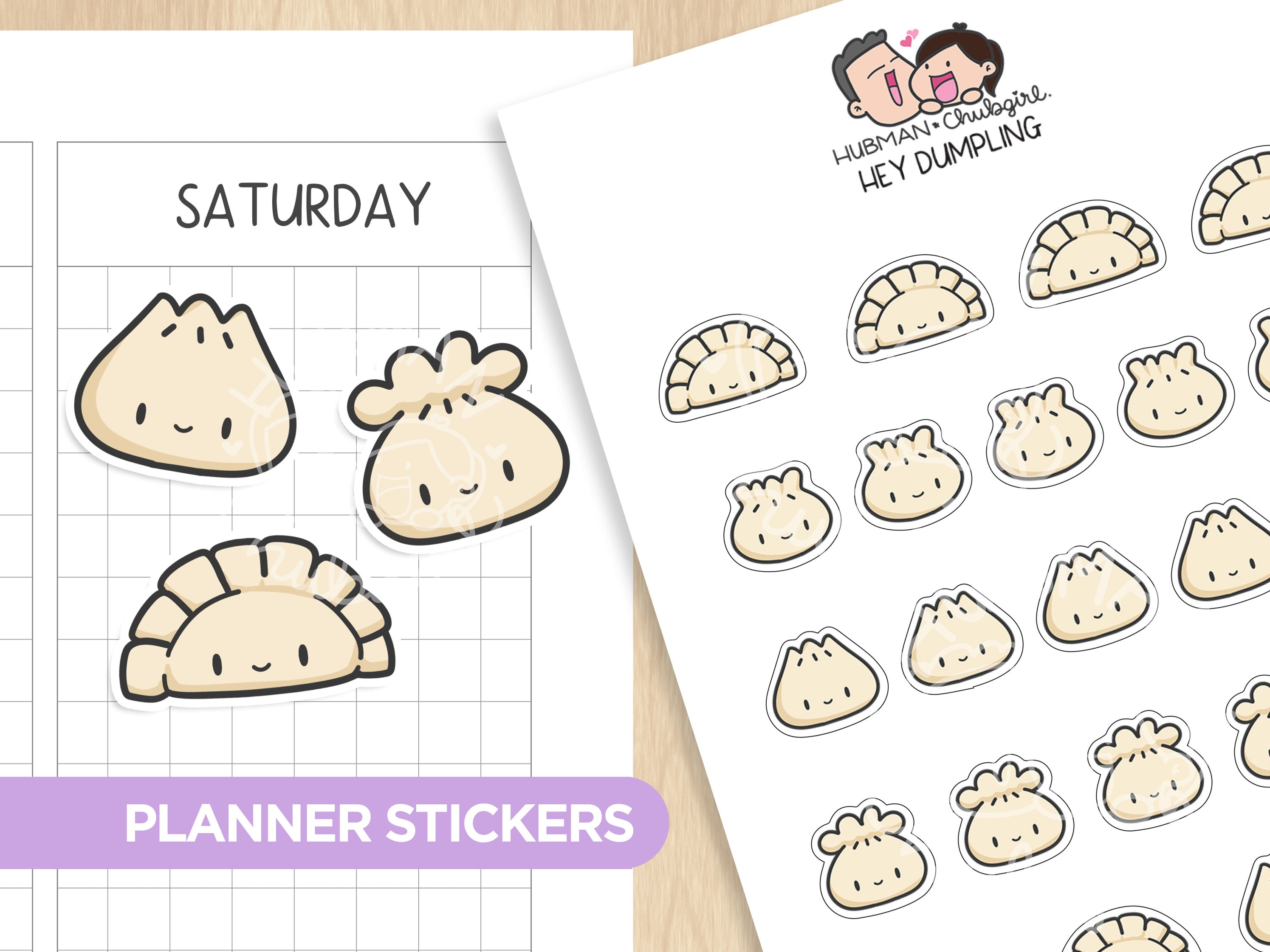 Hey Dumpling Planner Stickers – Hubman and Chubgirl