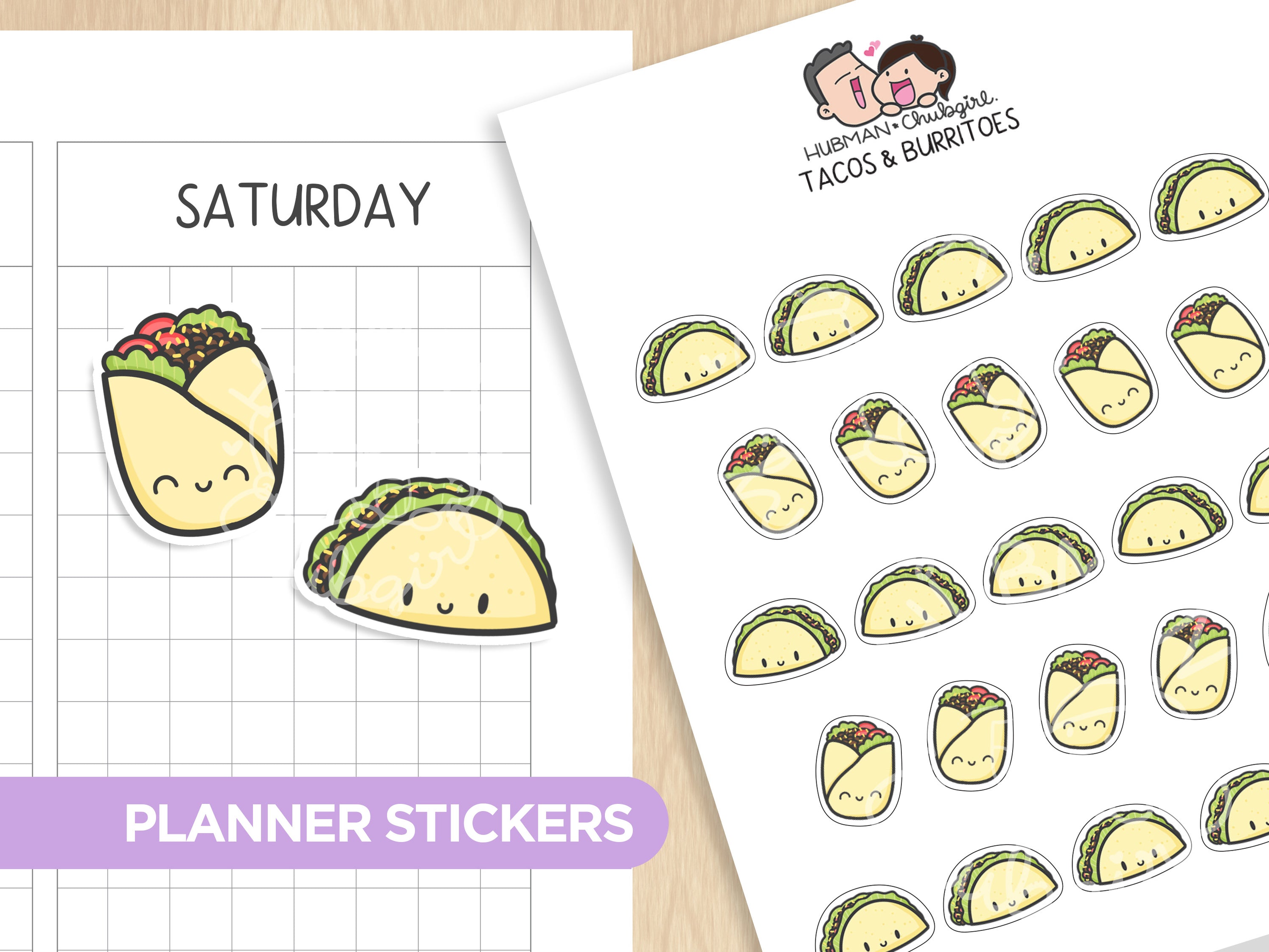 Tacos & Burritos Planner Stickers – Hubman and Chubgirl