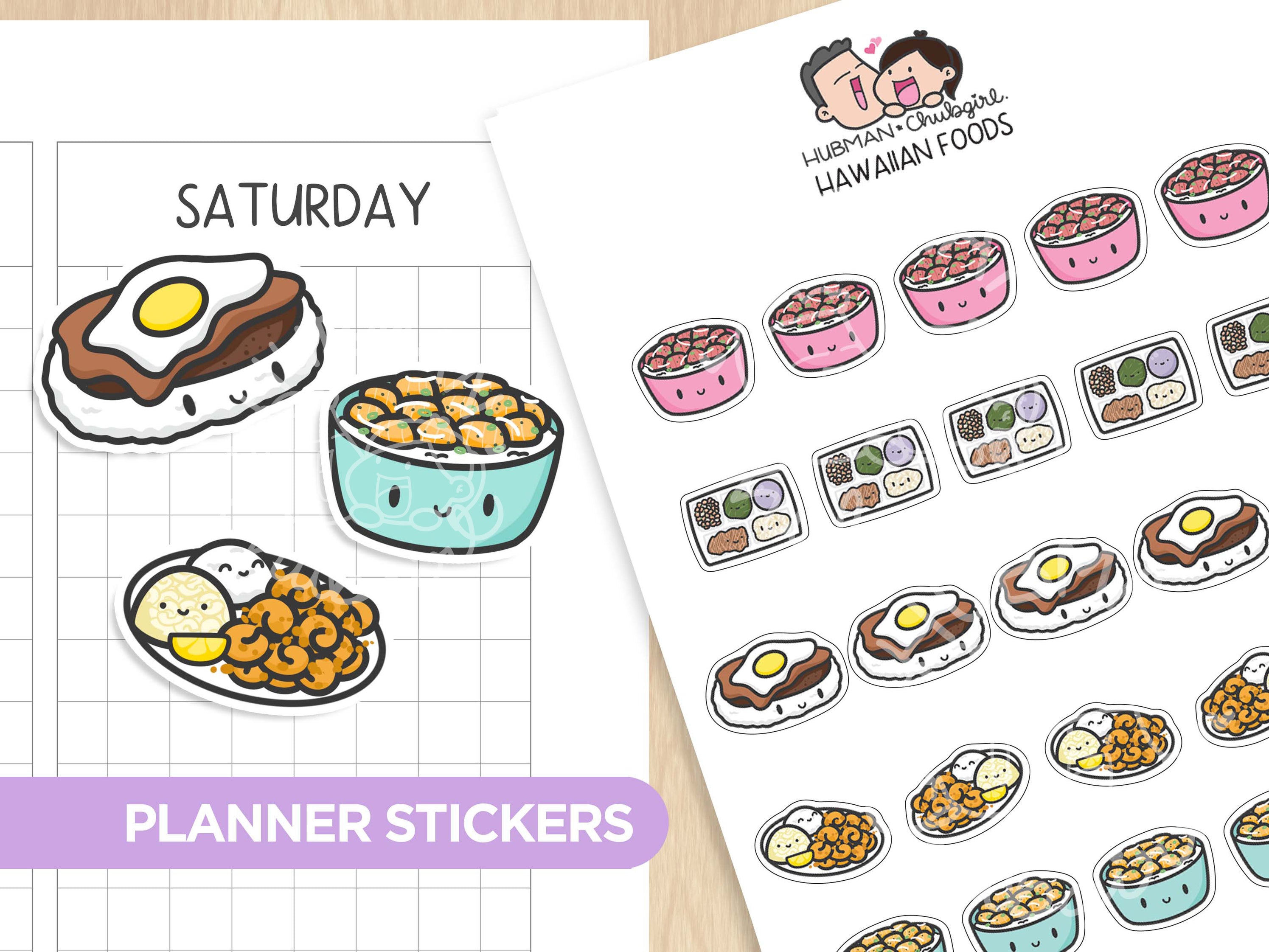 Aloha Hawaii Sticker Set – Hubman and Chubgirl