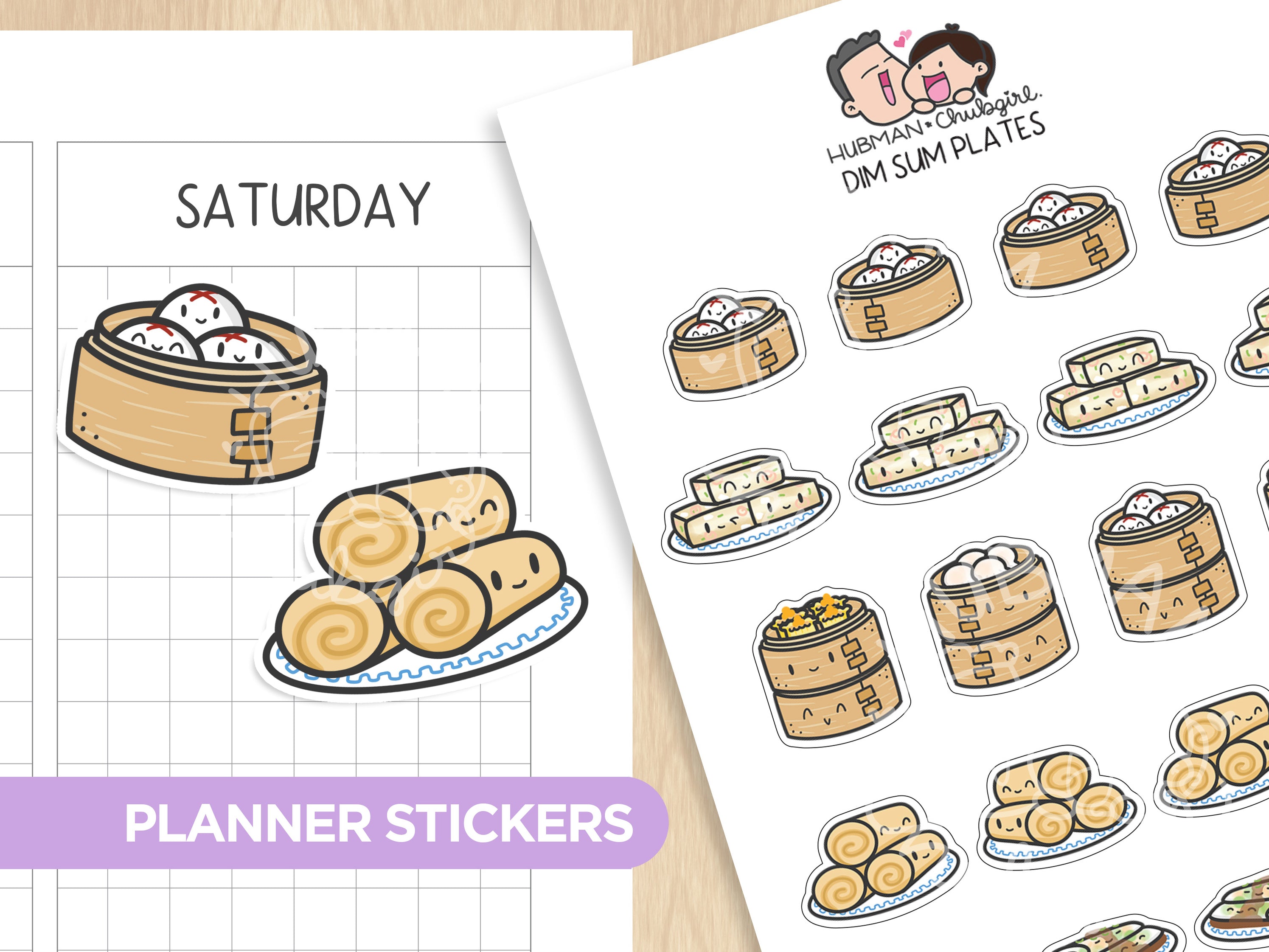 Dim Sum Plates Planner Stickers – Hubman and Chubgirl