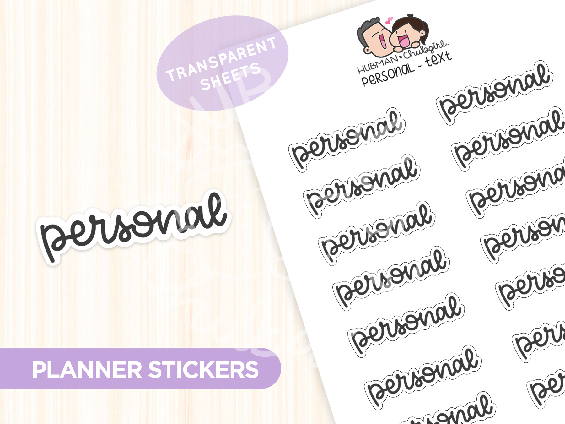 Text Stickers Collection – Hubman and Chubgirl