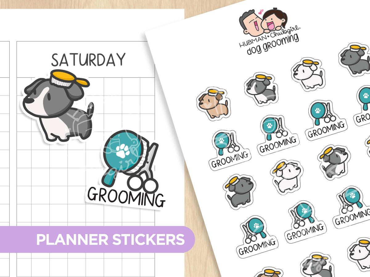 Dog Grooming Planner Stickers – Hubman and Chubgirl