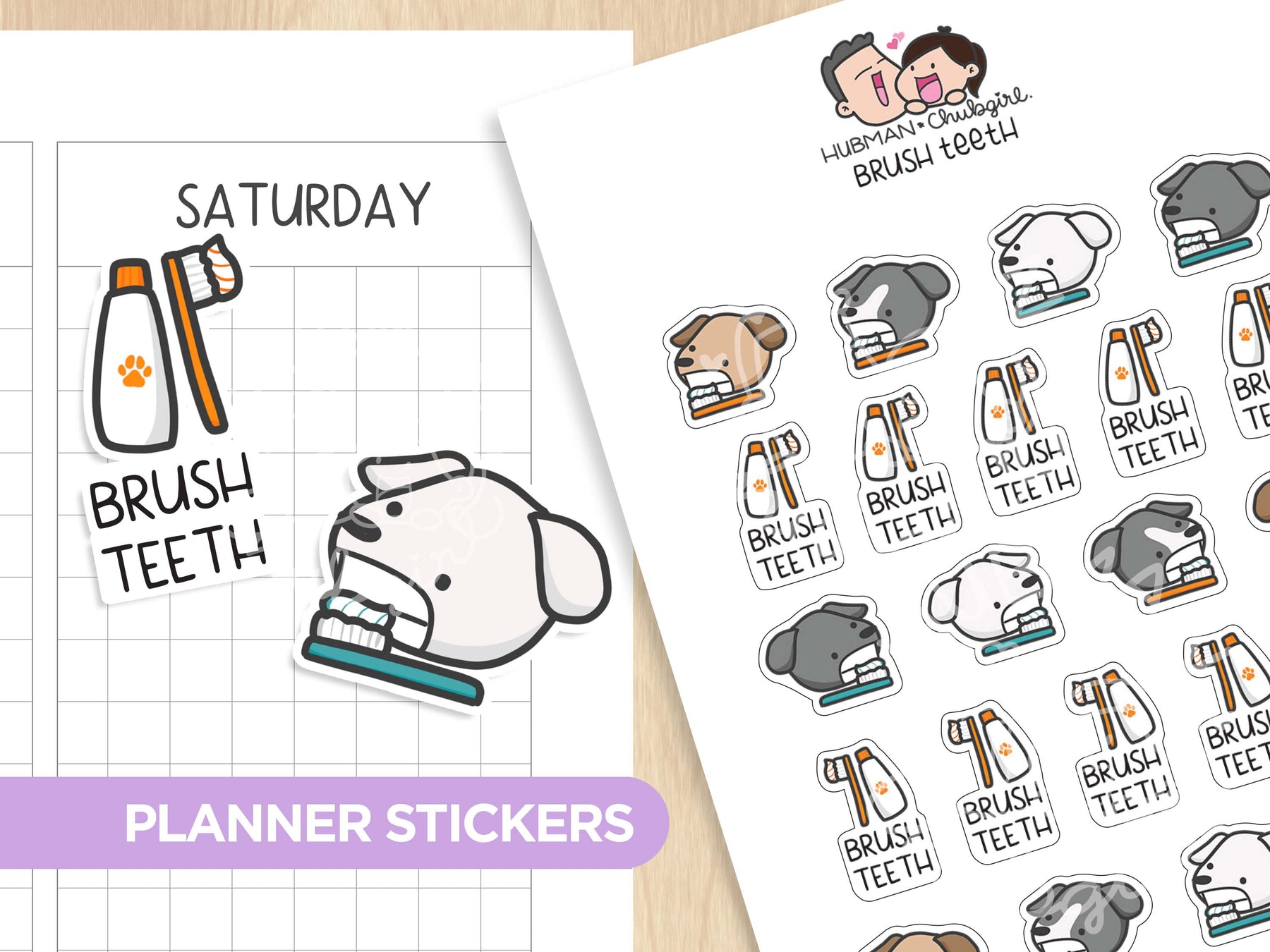 Functional Planner Stickers – Hubman and Chubgirl