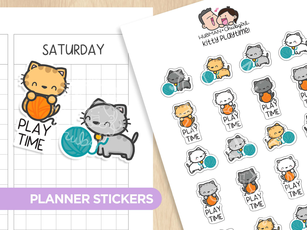 Kitty Playtime! Planner Stickers – Hubman and Chubgirl