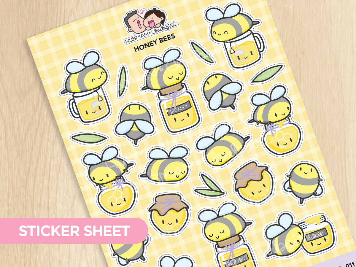 Sticker Sheet - Honey Bees – Hubman and Chubgirl