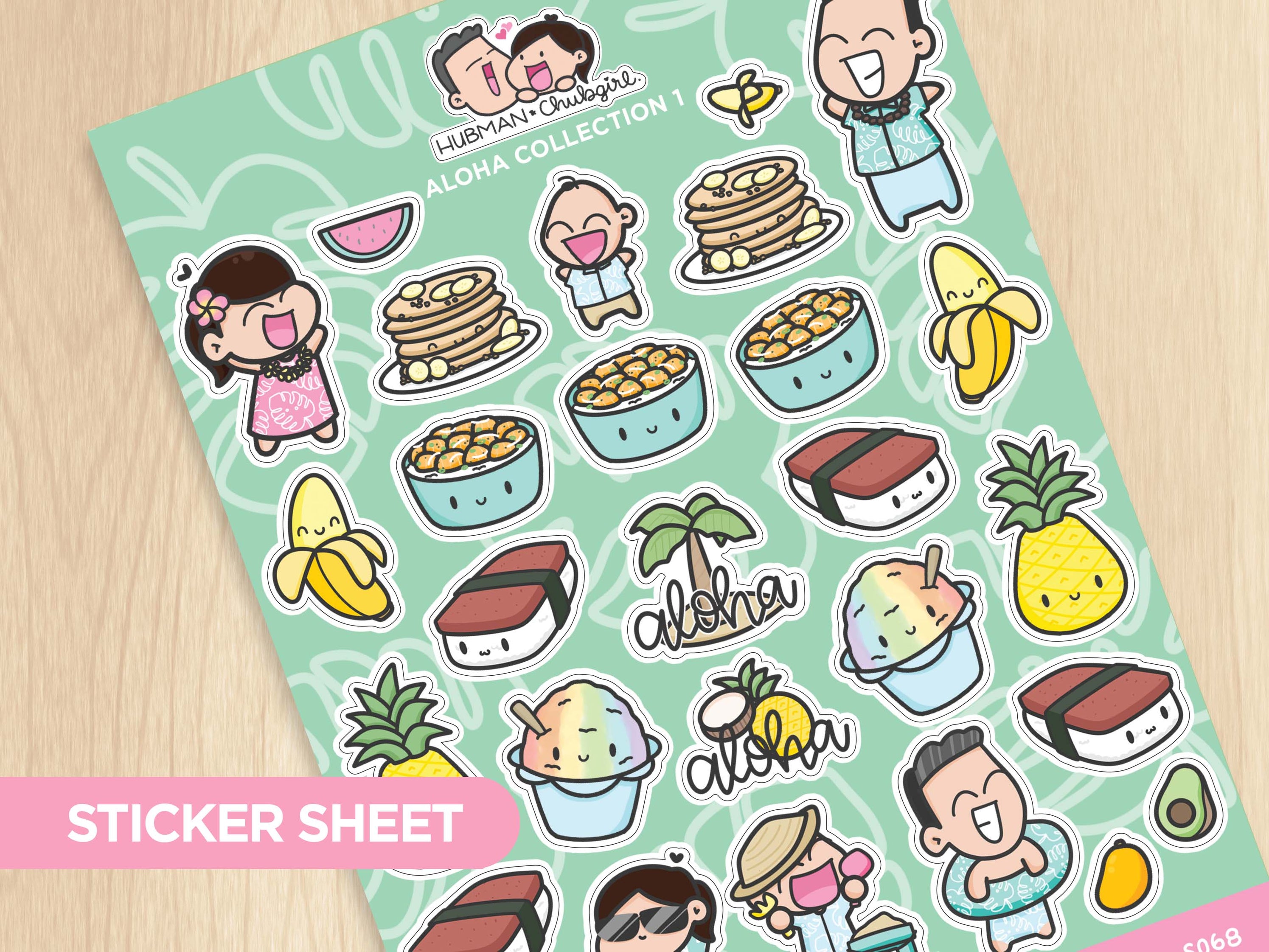 Aloha Hawaii Sticker Set – Hubman and Chubgirl