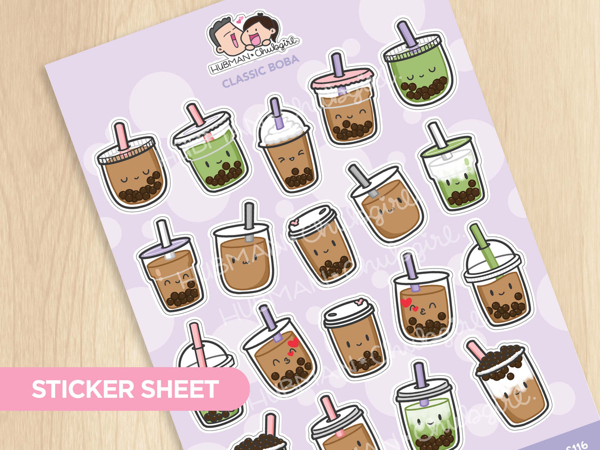 Sticker Sheet - Classic Boba – Hubman and Chubgirl