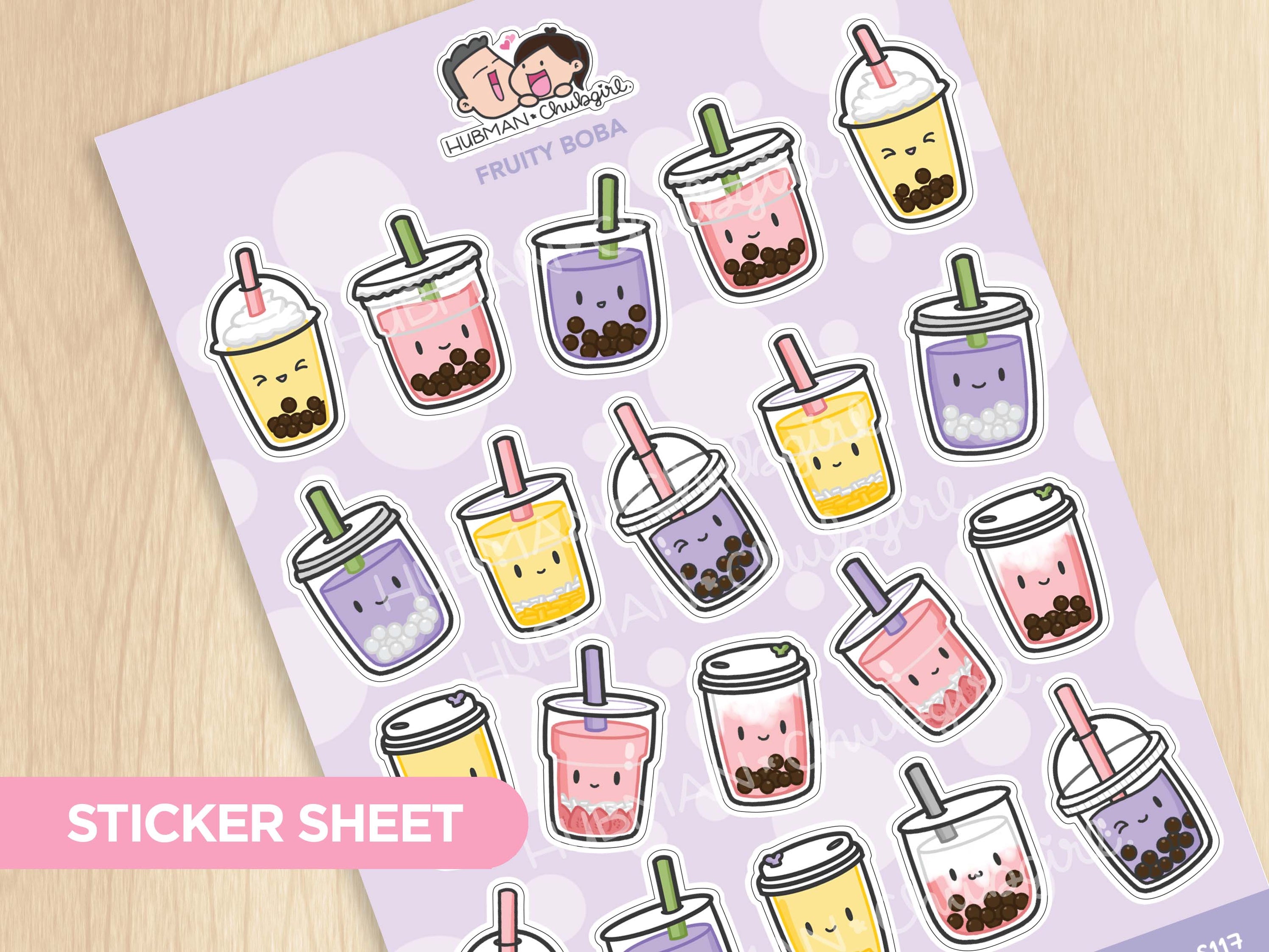Sticker Sheet - Fruity Boba – Hubman and Chubgirl
