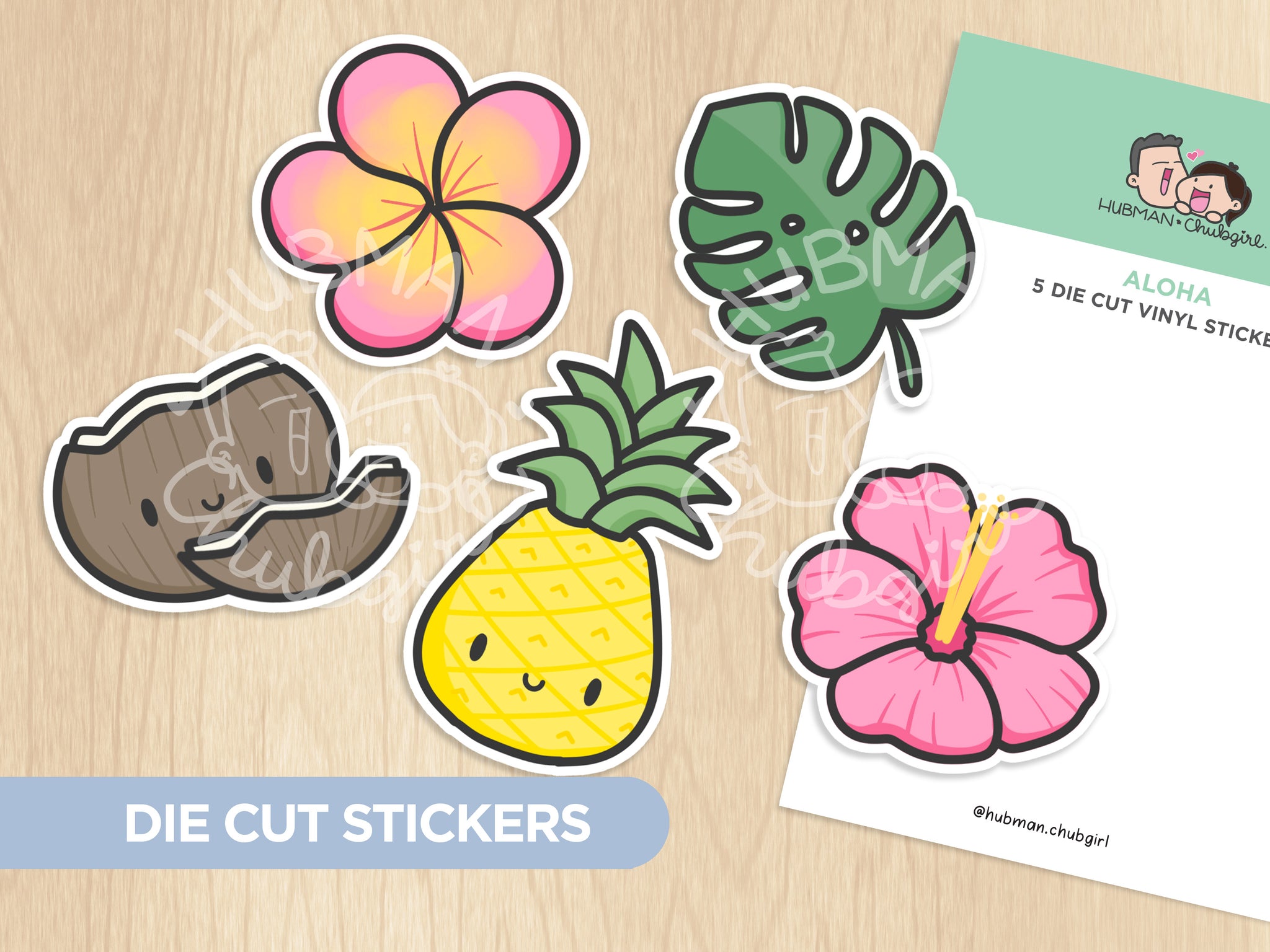 Aloha Hawaii Sticker Set – Hubman and Chubgirl