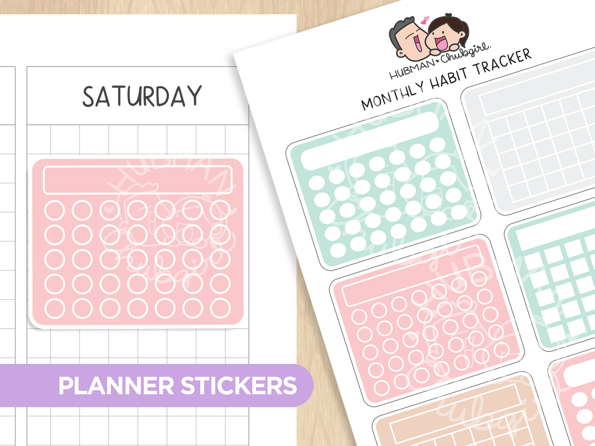 Monthly Habit Tracker - Parisian Cafe Theme Palette – Hubman and Chubgirl