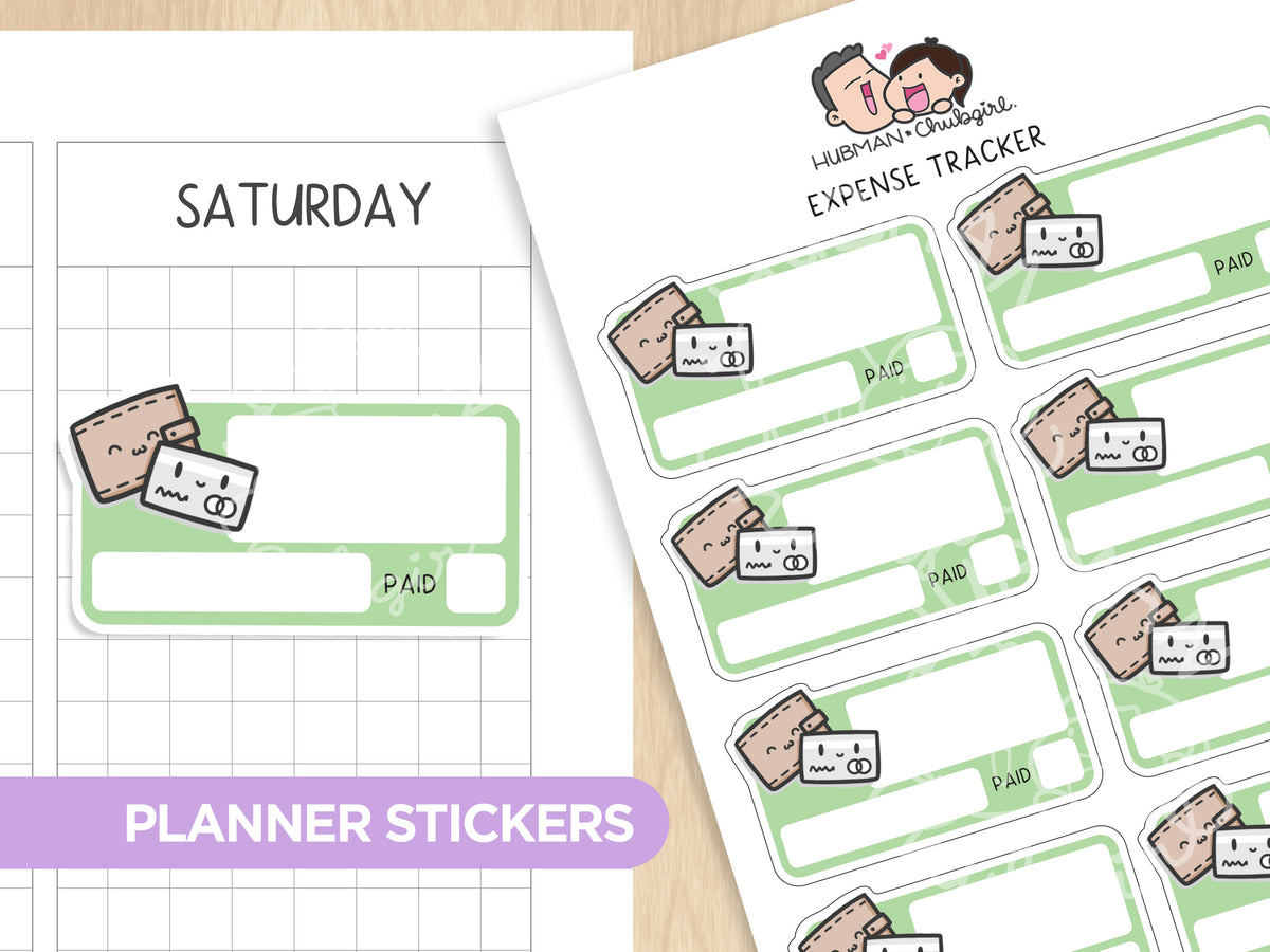 Expense Tracker Planner Stickers – Hubman and Chubgirl