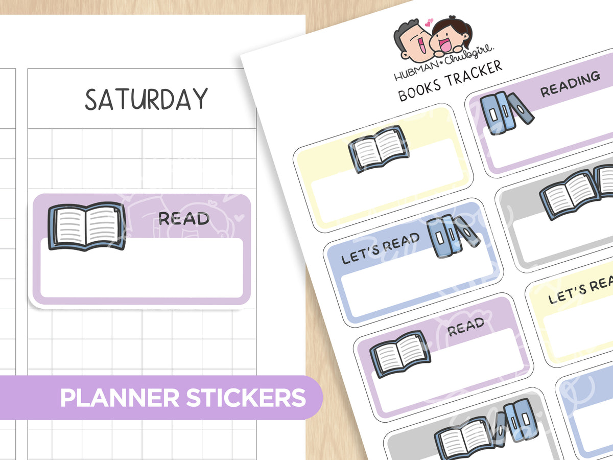 Books Tracker Planner Stickers – Hubman and Chubgirl