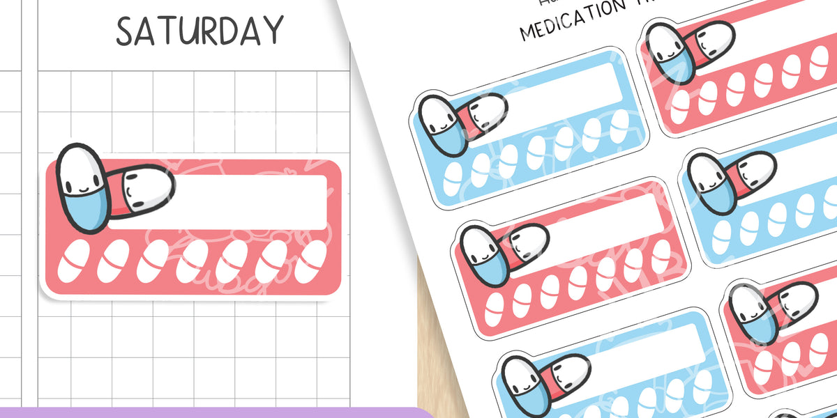 Medication Tracker Planner Stickers – Hubman and Chubgirl