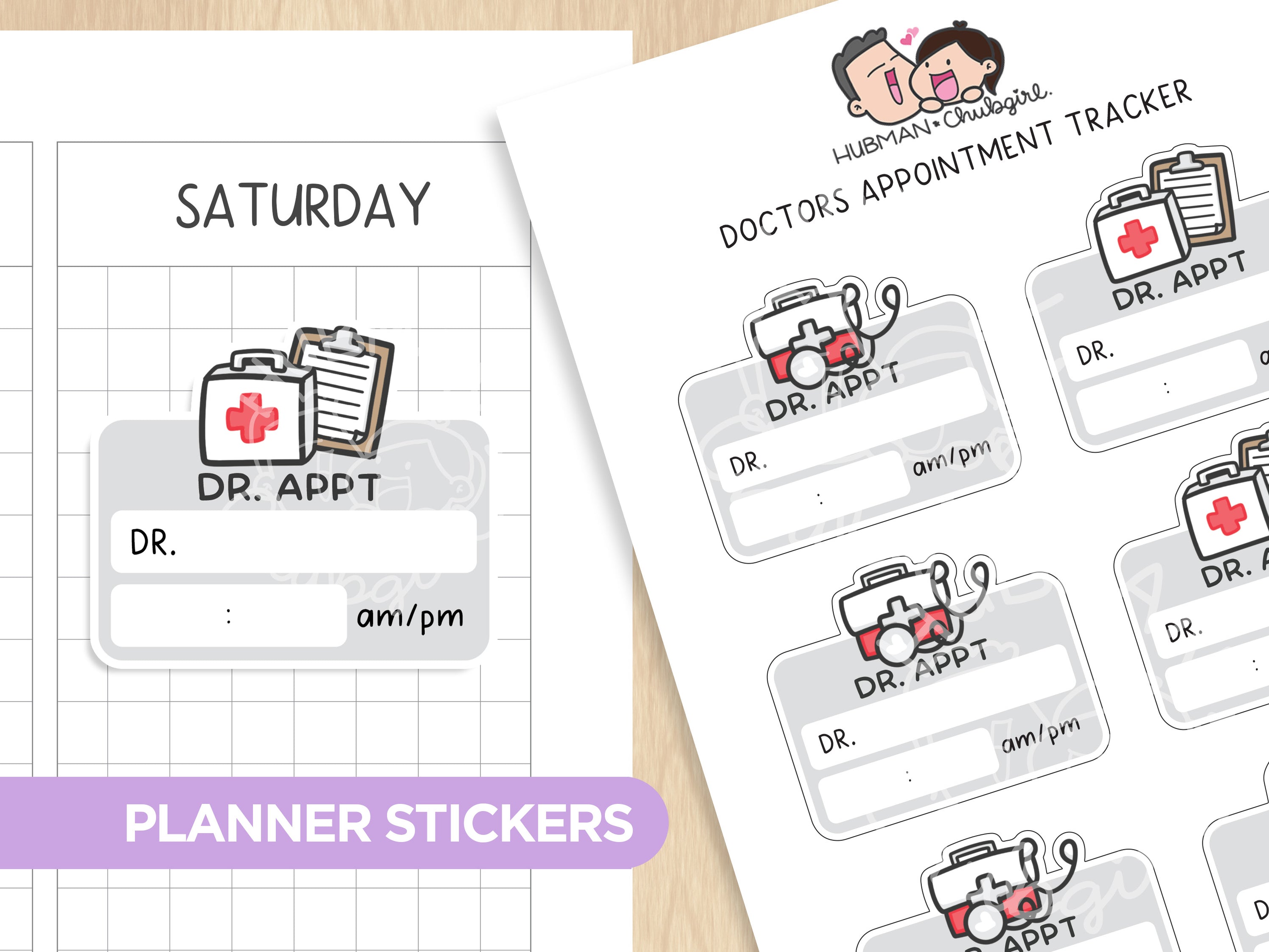 Doctors Appointment Tracker Planner Stickers – Hubman and Chubgirl