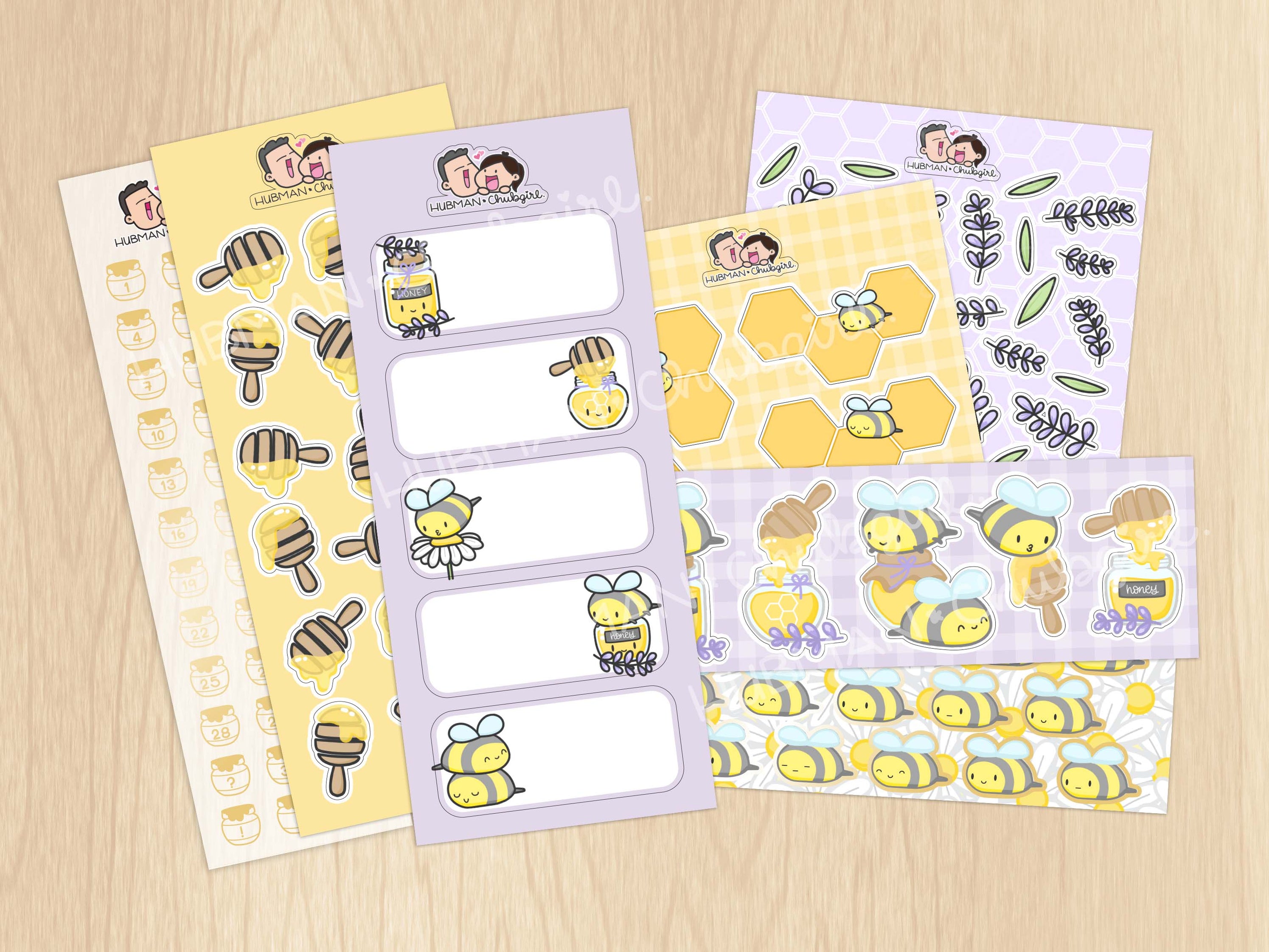 Honey Lavender Variety Sticker Pack – Hubman and Chubgirl