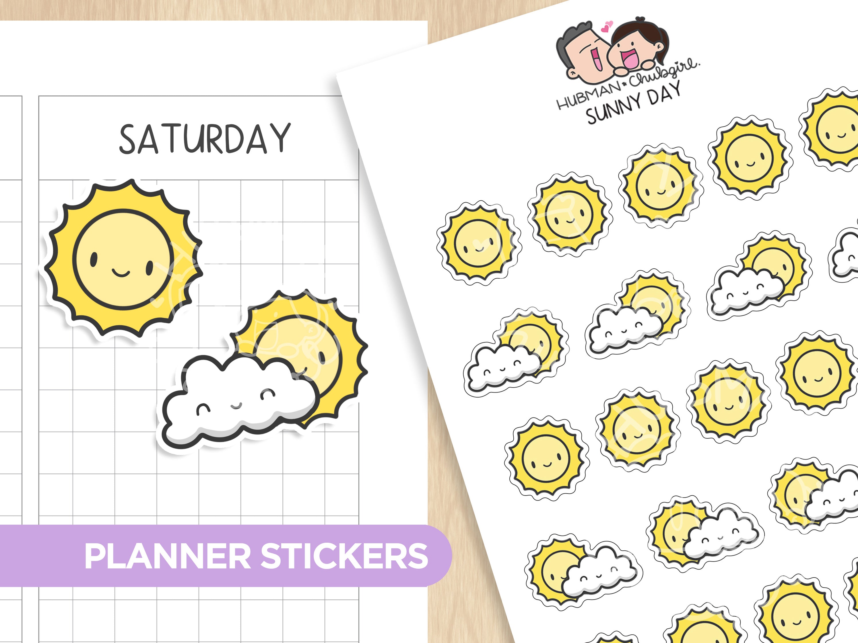 Weather Tracker Planner Sticker Set – Hubman and Chubgirl