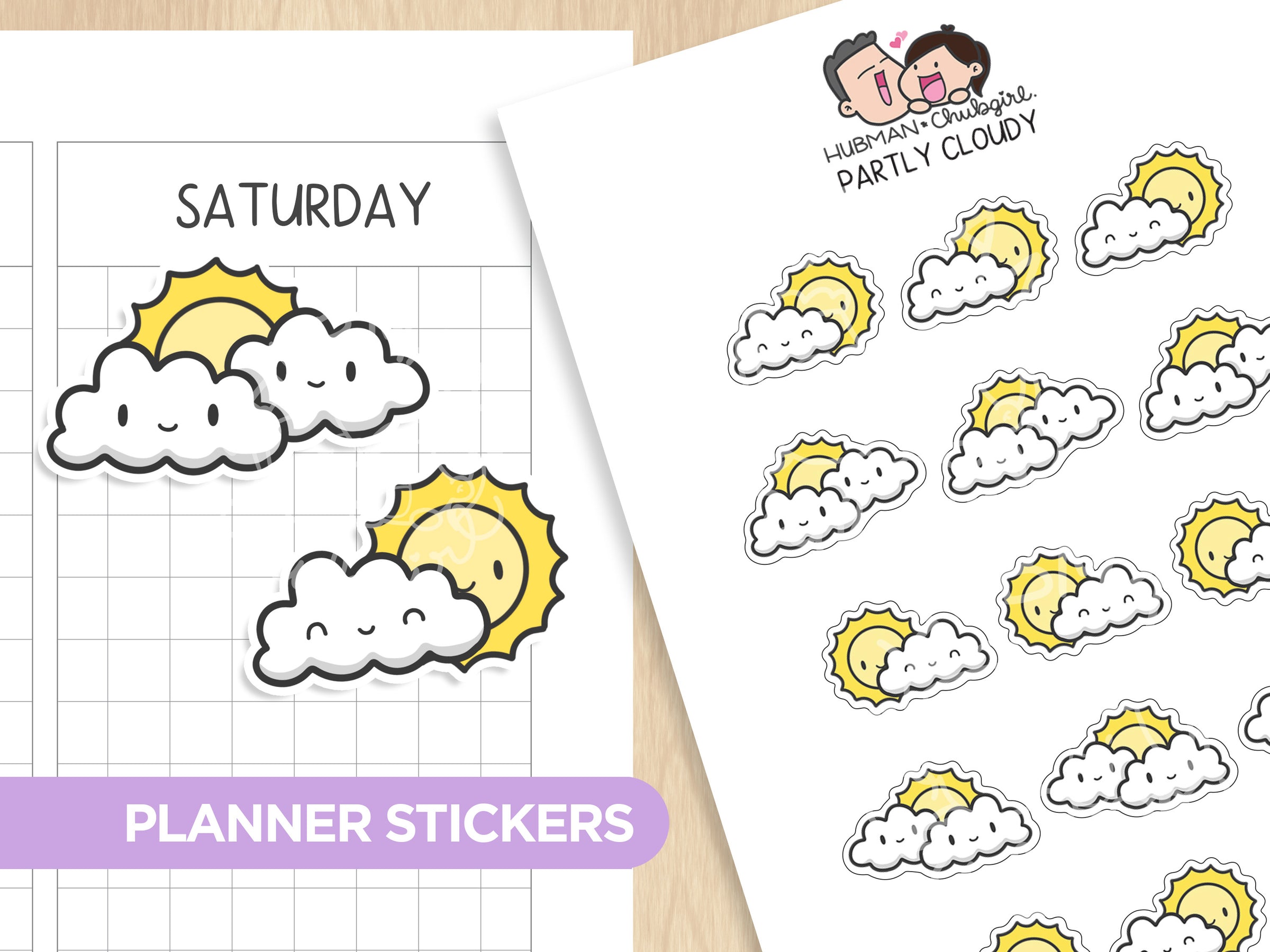Weather Stickers Collection – Hubman and Chubgirl