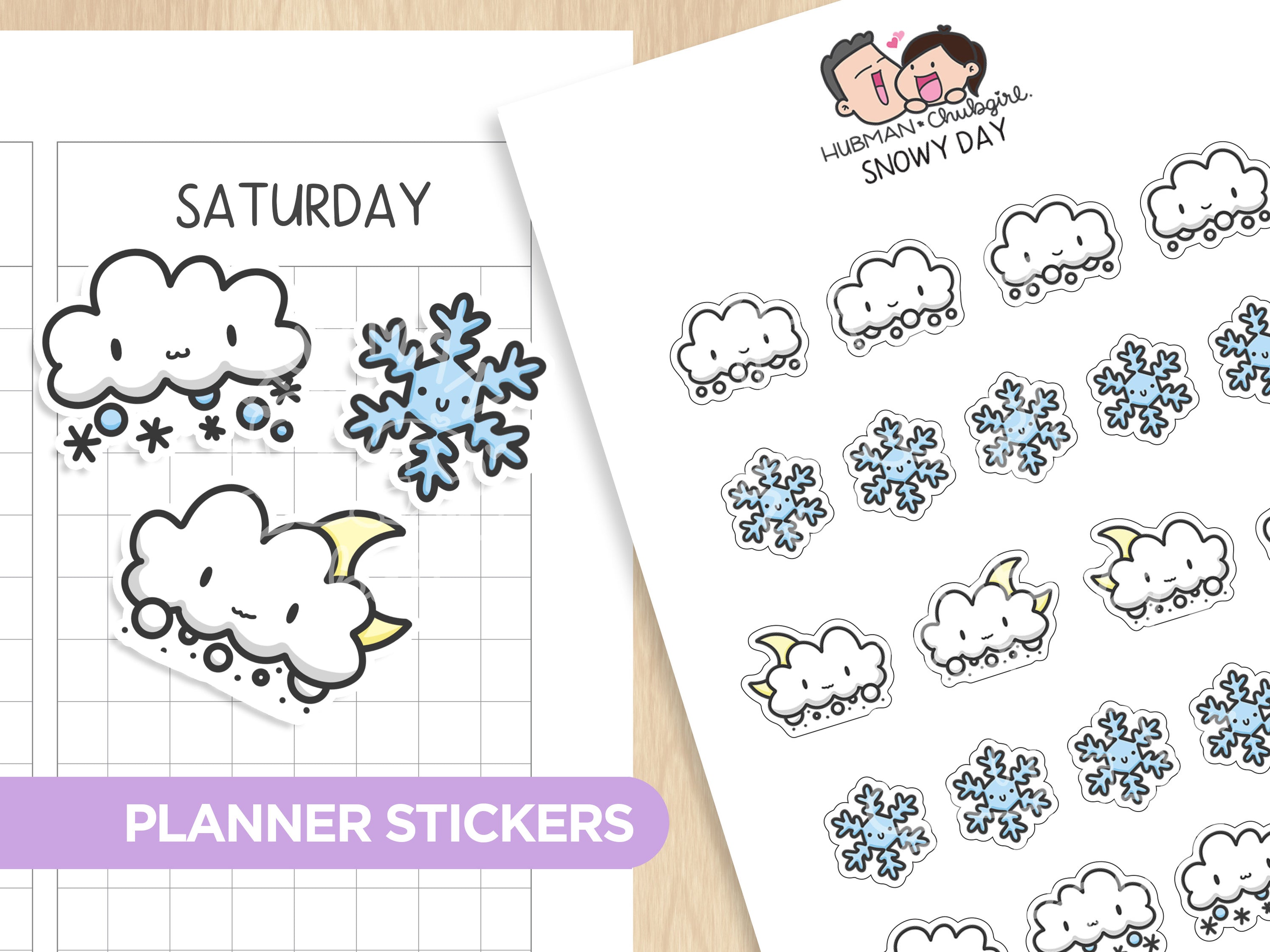 Weather Tracker Planner Sticker Set – Hubman and Chubgirl