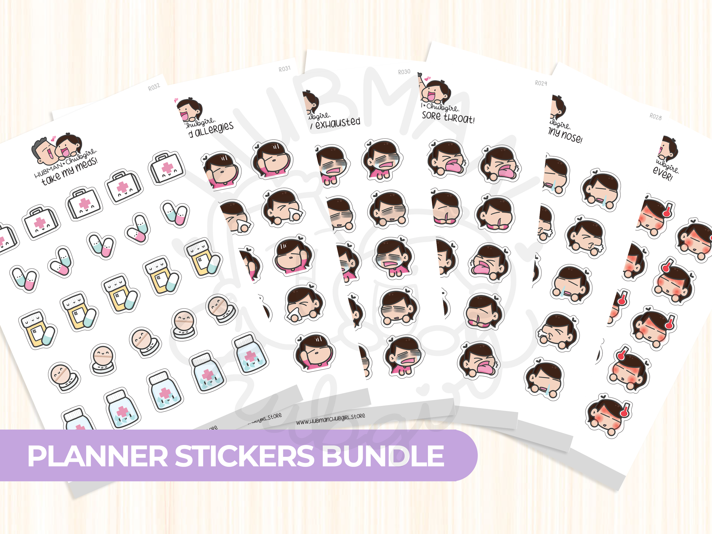 Planner Sticker Sets – Hubman and Chubgirl